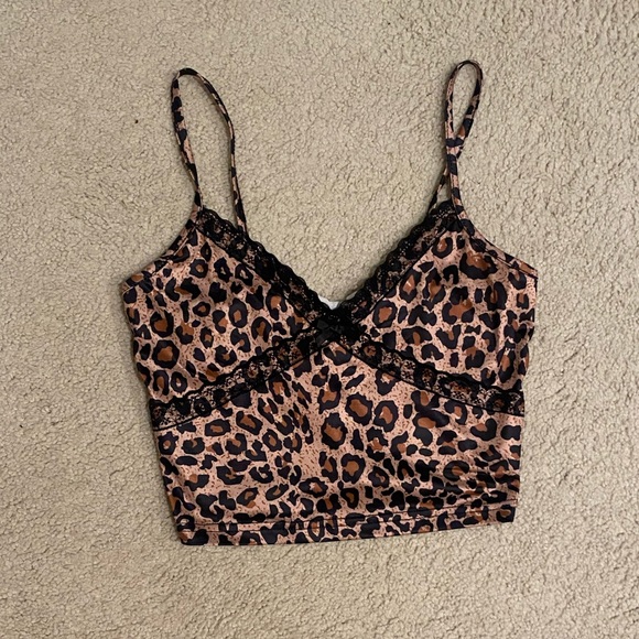 Amazon | Tops | Vintage Cheetah And Lace Crop Top | Poshmark